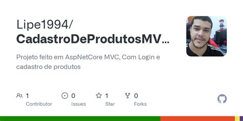 Github Lipe1994cadastrodeprodutosmvc Projeto Feito Em Aspnetcore Mvc Com Login E Cadastro