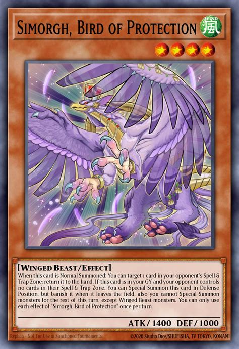 Simorgh Bird Of Protection Yu Gi Oh Card Database Ygoprodeck