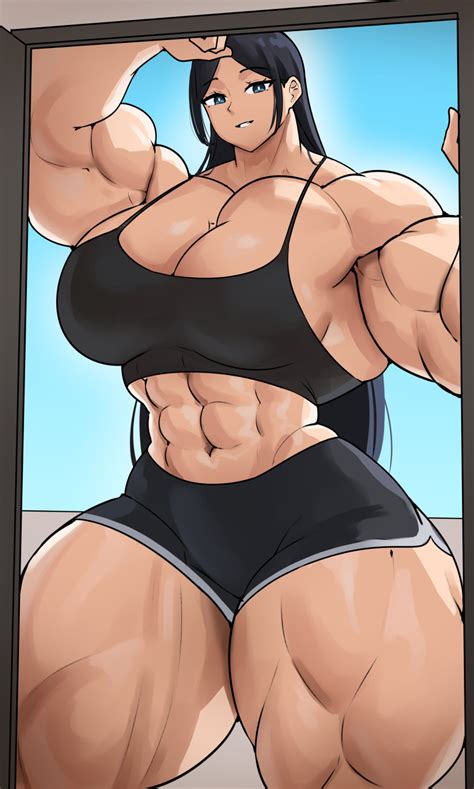 Rule 34 Abs Biceps Big Breasts Big Muscles Booty Shorts Broad Shoulders Crop Top Dark Hair