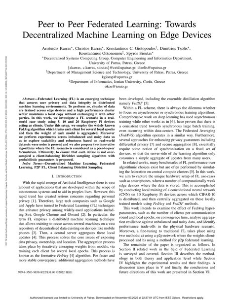 Pdf Peer To Peer Federated Learning Towards Decentralized Machine
