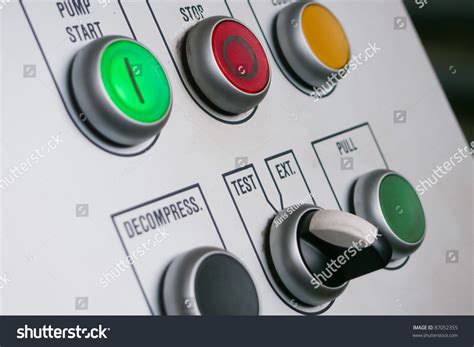 Industrial Machine S Control Panel Push Buttons Stock Photo Shutterstock