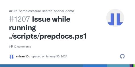 issue while running scripts prepdocs ps1 · issue 1207 · azure samples azure search openai