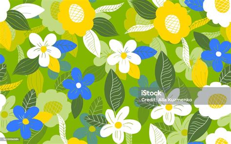 전통적인 민속 예술 장식을 기반으로 매끄러운 꽃 무늬 컬러 배경에 화려한 꽃 스칸디나비아 스타일 스웨덴 북유럽 스타일 벡터 그림입니다 심플한 미니멀패턴 고풍스런에 대한 스톡