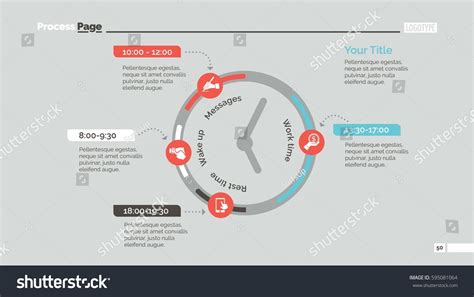 Clock Infographic Diagram Slide Template Stock Vector Royalty Free Shutterstock