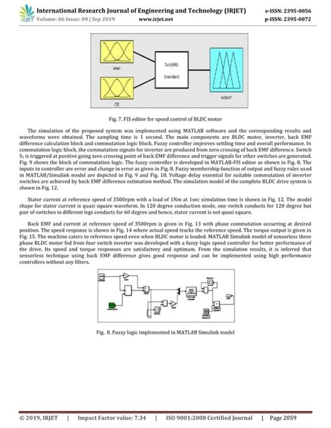 Irjet Modeling And Control Of Three Phase Bldc Motor Using Pid And Fuzzy Logic Controller Pdf