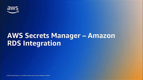 Aws Secrets Manager Amazon Rds Integration For Master User Password Management Youtube
