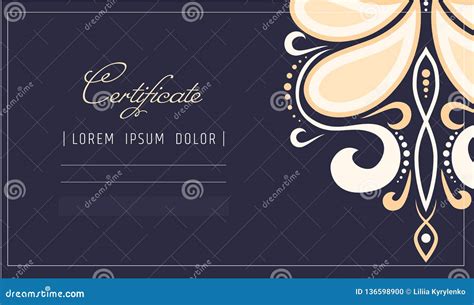 Makeup Certificate Template Beauty School Or Refresher Courses For Beautician Stock Vector