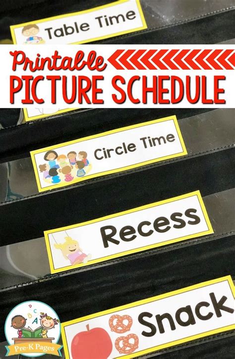Pre K Visual Schedule Artofit