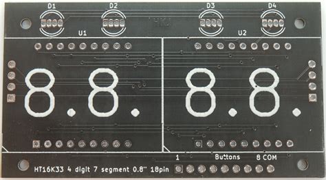 Display Ht16k33 4 Digit 7 Segments 08 Inch 18pin