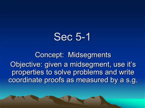 Sec Midsegment Theorem
