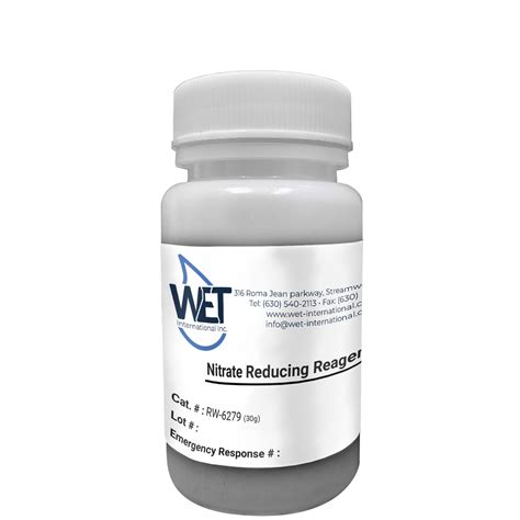 Nitrate Reducing Reagent 30g Bottle Wc Wet International Inc