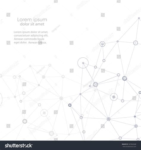 Abstract Connection Structure Vector Science Background Stock Vector