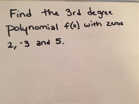 Find Third Degree Polynomial Equation Given Roots Calculator Tessshebaylo