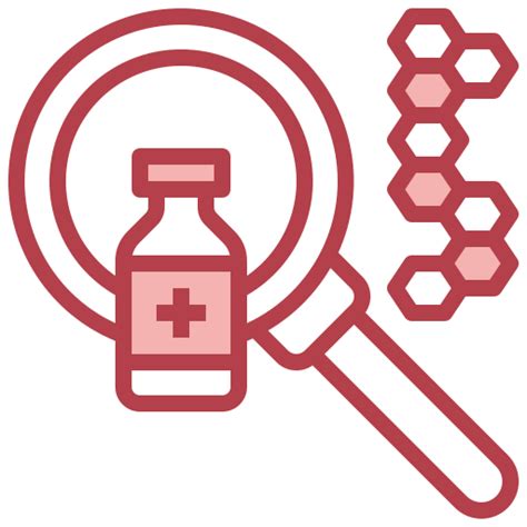 Medical Research Surang Red Icon