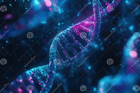 Vibrant Close Up Of The Double Helix Dna Structure Showcasing Bright