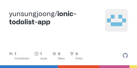 Github Yunsungjoongionic Todolist App