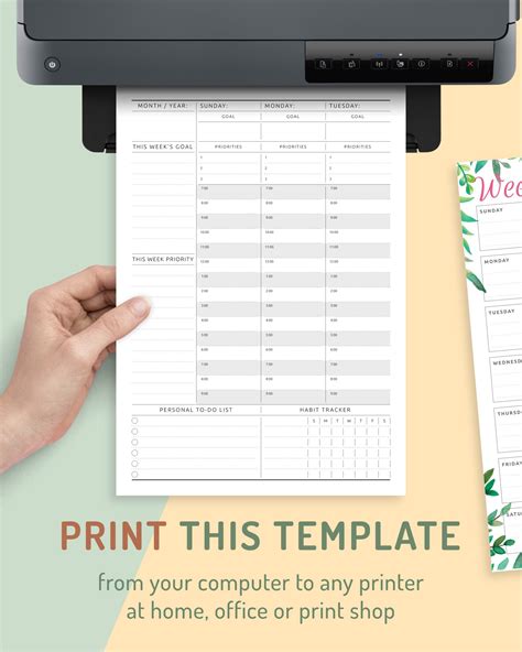 Planner Weekly Layout Week Planner Sheet Week Organizer Artofit