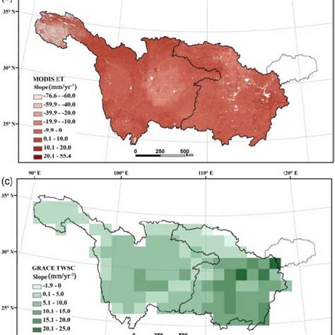 Spatial Distributions Of Trends In Water Balance Components From 2003 Download Scientific