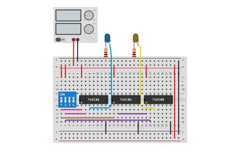 Circuit Design Half Subtractor Using Basic Gates Tinkercad