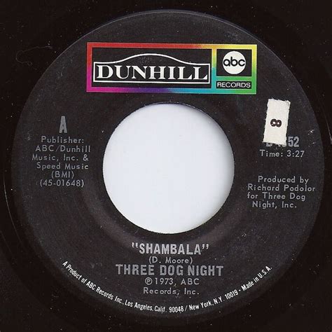 Shambala By Three Dog Night 3 On Billboard 1973
