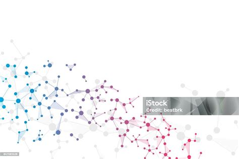분자 구조 Dna와 신경 점 유전과 화학 화합물 일러스트 레이 션과 연결 된 라인 Dna에 대한 스톡 벡터 아트 및 기타 이미지 Dna 건강관리와 의술 과학 Istock