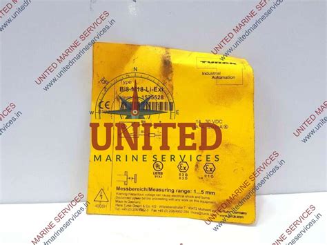 Turck Inductive Proximity Sensor With Analog Output Bi8 M18 Li Exi United Marine Services