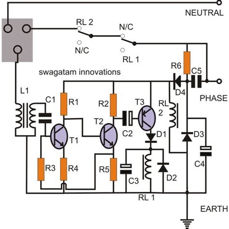 Make A Simple Earth Leakage Circuit Breaker ELCB Circuit Electronic Circuit Projects