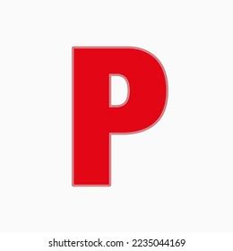 Red Letter P Isolated On White Stock Illustration 2235044169 Shutterstock
