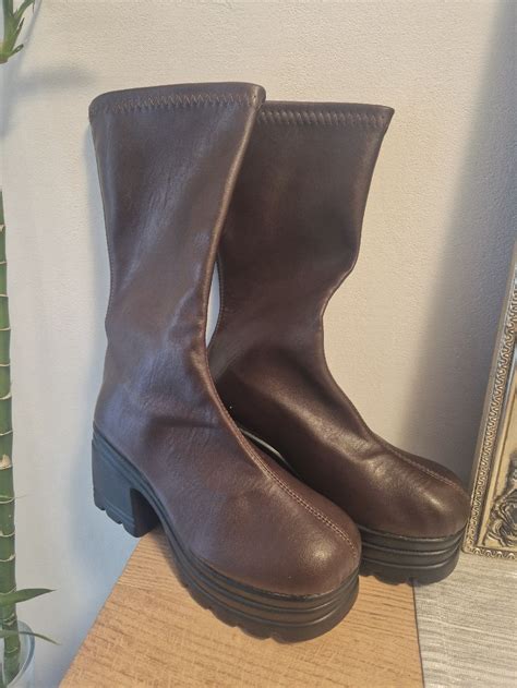 Bottes Vintage Marron Style Années 90 Idéales Pour Lété Neuf Avec Emballage Dorigine à