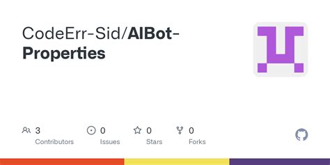 GitHub CodeErr Sid AIBot Properties
