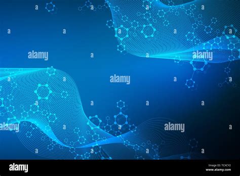 Geometric Abstract Background With Connected Line And Dots Structure