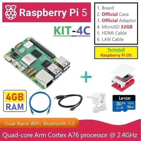 Jual Kit 4c Raspberry Pi 5 4gb Ram Complete Set Kota Depok