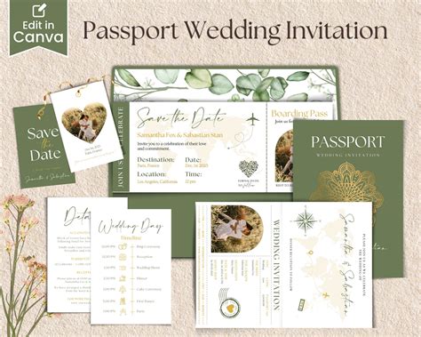Wedding Boarding Pass Template