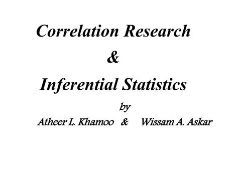 Ppt Correlation Research And Inferential Statistics Powerpoint