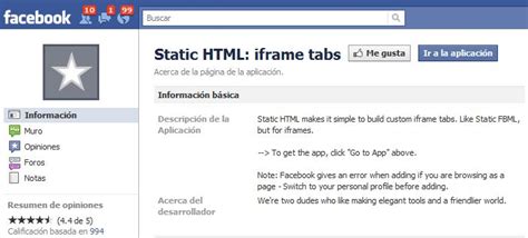 Static HTML iframe tabs Crea nuevas pestañas en tu página de fans