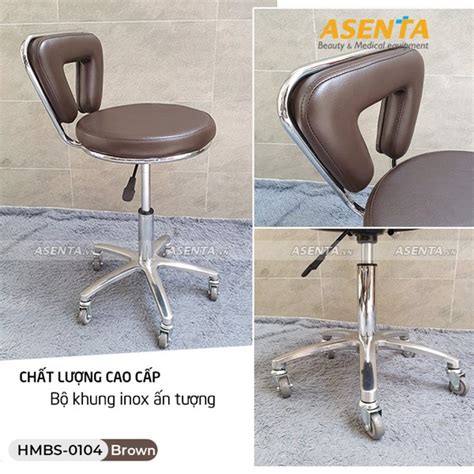 Ghế Xoay Phun Xăm Cao Cấp Có Tựa Lưng Hmbs 0104 Asentavn