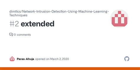 Extended Issue Dimtics Network Intrusion Detection Using Machine Learning Techniques Github