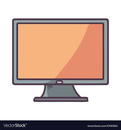 Modern Computer Monitor Device Tech Royalty Free Vector