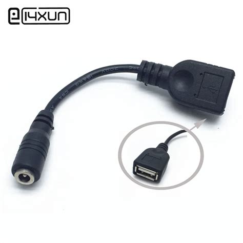 Pcs Usb Female Jack To Mm Female Jack With Wire A Dc Power Cable Charger Connector