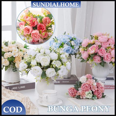 Jual Bunga Artificial Dekorasi Wedingbunga Artificial Peonyartificial