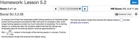 Solved Homework Lesson 5 2 Score 0 Of 1 Pt Bus Econ 5 2 51