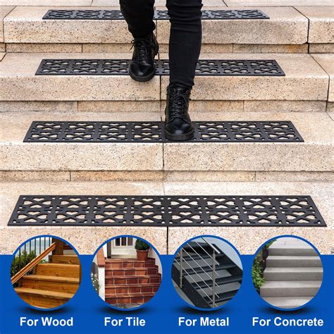 Spurtar Rubber Stair Treads Non Slip Outdoor 35x10