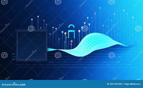 Abstract Blue Background Computer Data Protection And Information Security Concept Stock