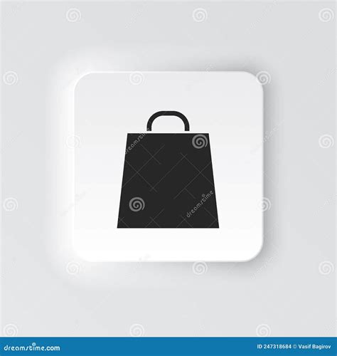 Rectangle Button Icon Bag For Going Shopping Button Banner Rectangle Badge Interface For