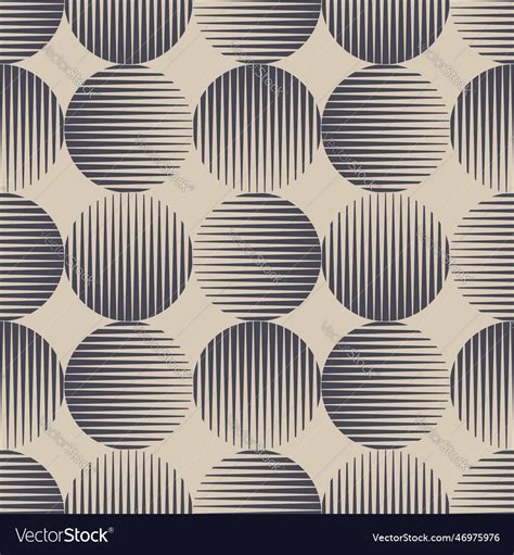 Different Circles With Hatching Seamless Pattern Vector Image