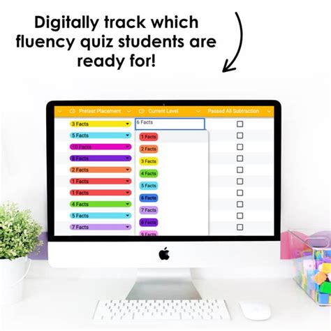 Math Fact Fluency Digital Tracker Addition And Subtraction Mastery
