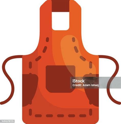 베이커리 셰프 앞치마 개념 주방 직원을 위한 턱받이 앞치마 벡터 컬러 아이콘 디자인 베이커리 및 구운 식품 기호 요리 및 주방 교육 기호 레시피 개발 스톡 일러스트레이션 0