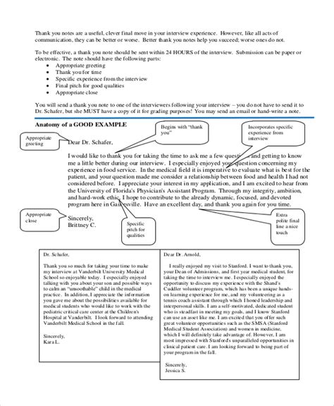 FREE Sample Thank You Note Interview Templates In PDF