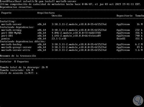 Cómo instalar MariaDB en CentOS Solvetic