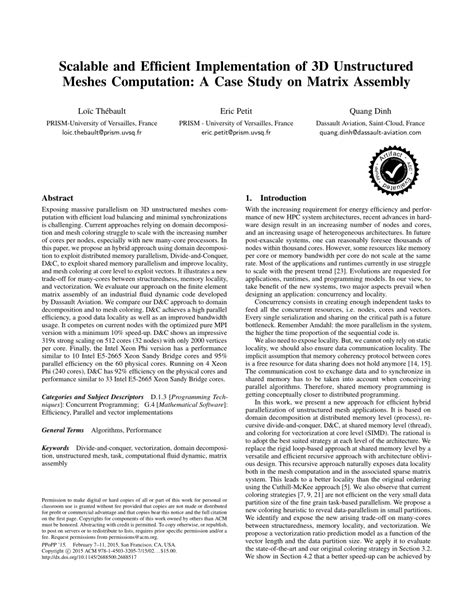 Pdf Task Based Parallelization Of Unstructured Meshes Assembly Using